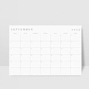 2023 Calendar Printable Digital Monthly Planner Minimalist - Etsy