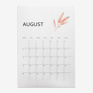 2024 Calendar Minimalist Calendar 2024 Watercolor Floral Aesthetic ...