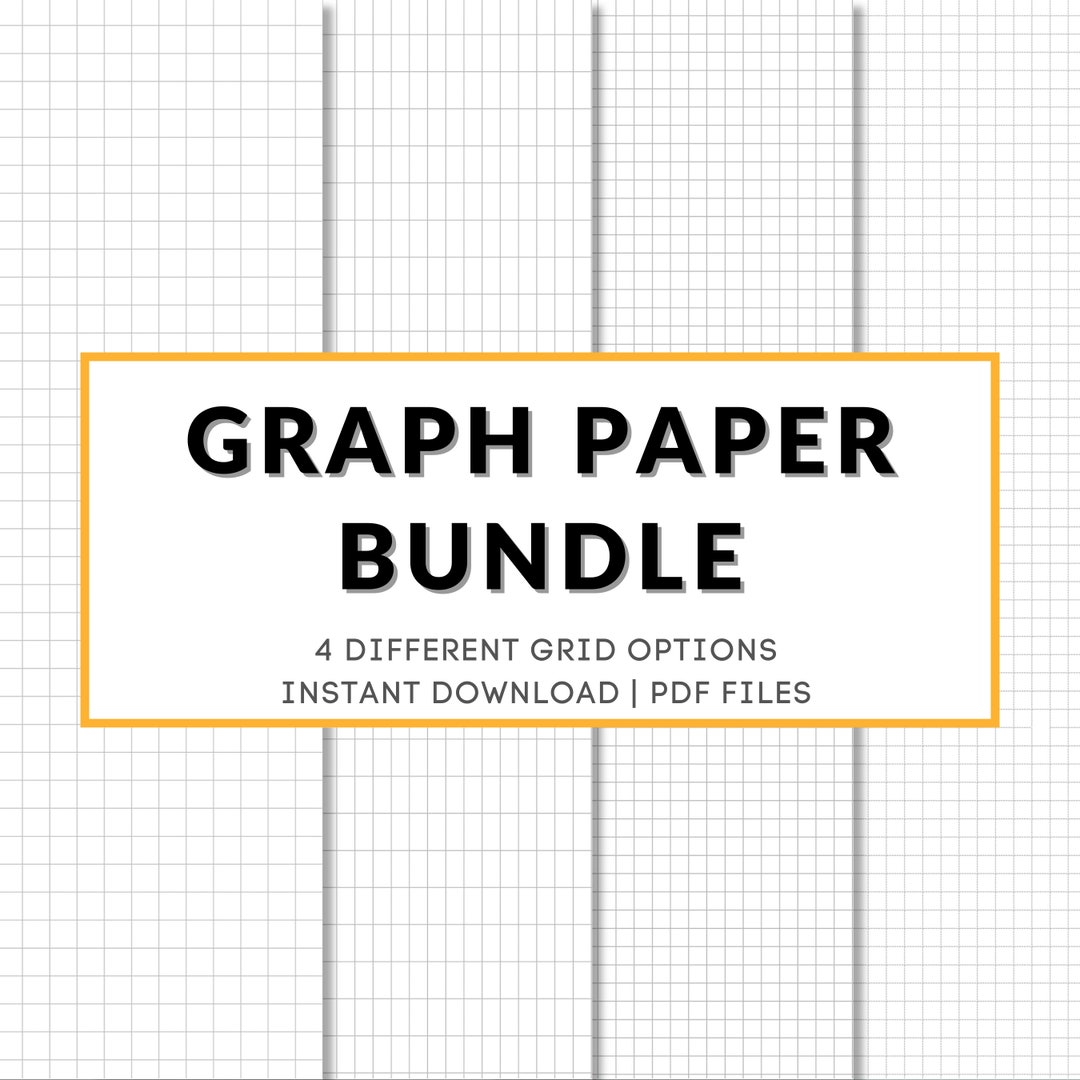 Graph Paper Printable Templates Digital Notebook Paper PDF Square Grid ...
