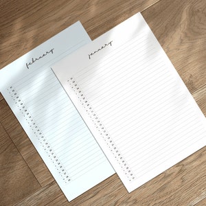 Minimalist 2024 Calendar PDF Printable Monthly Planner 2024 Download ...