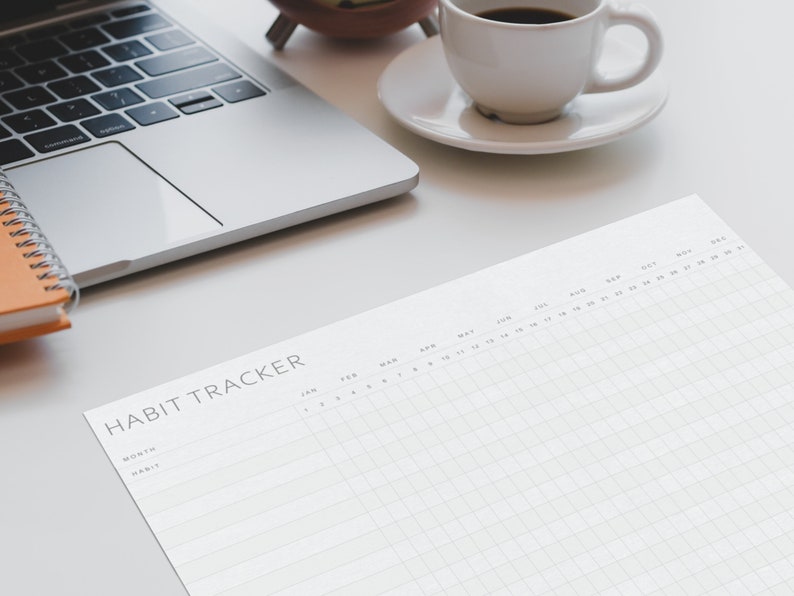 Minimalist Daily Habit Tracker: Printable Goal Tracker (A4, Letter) - Etsy