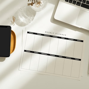 Bi-weekly Planner Printable: Minimalist Undated Schedule (A4 & Letter ...