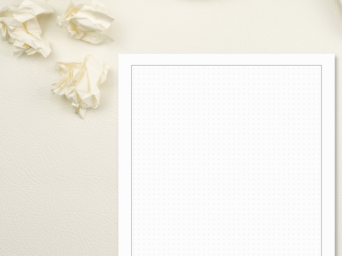 Printable Lined Dot Graph Grid Paper Sheets for Note - Etsy