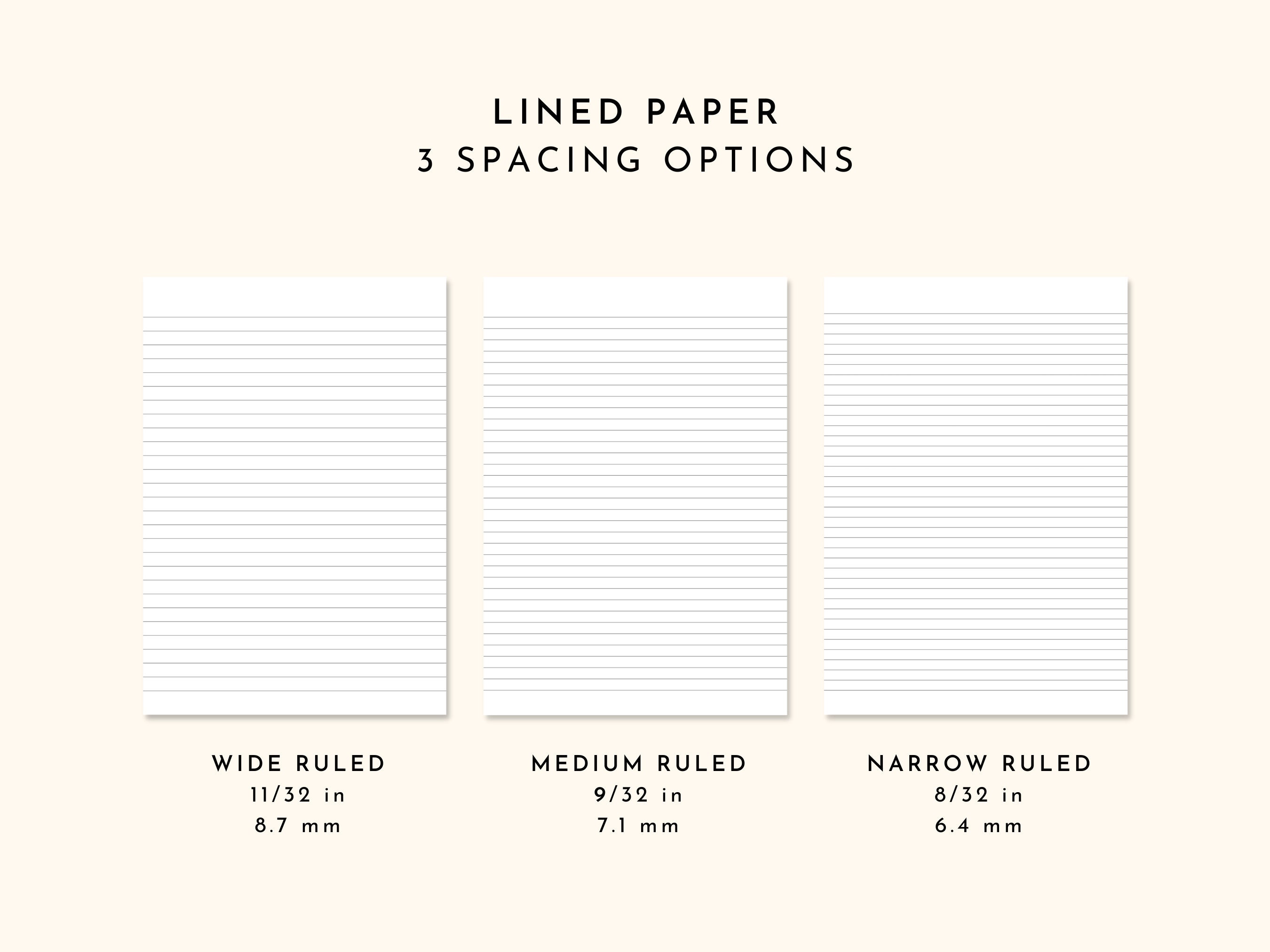 Printable Lined, Dot, Grid Paper Templates: A4, A5, Letter (digital ...