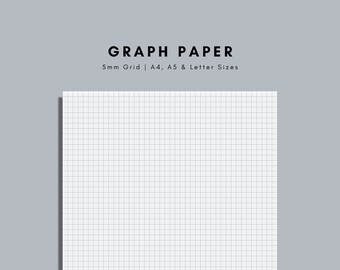 Printable Graph Paper Bundle / Graph Grid Paper / A5 (Instant Download ...