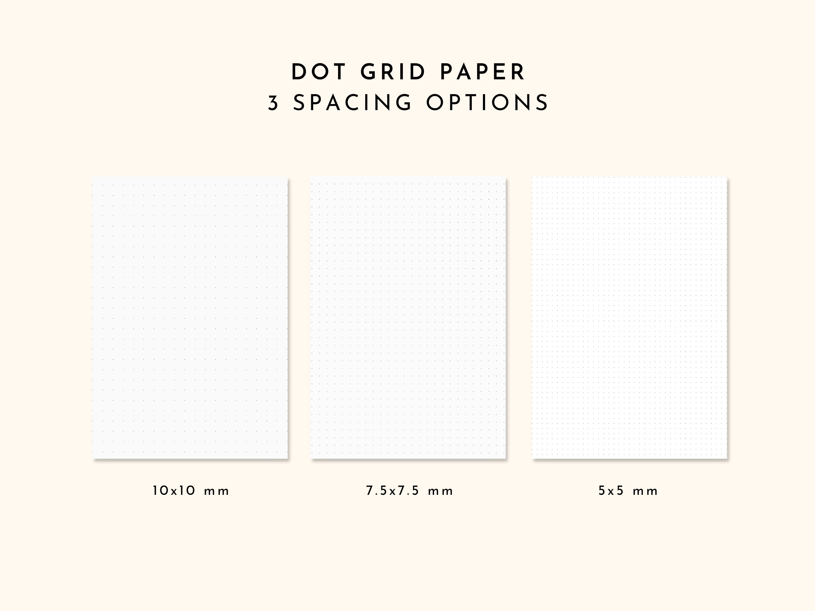 Printable Lined, Dot, Grid Paper Templates: A4, A5, Letter (digital ...