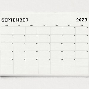 2023 Calendar Printable Minimalist Monthly Planner 2023 - Etsy