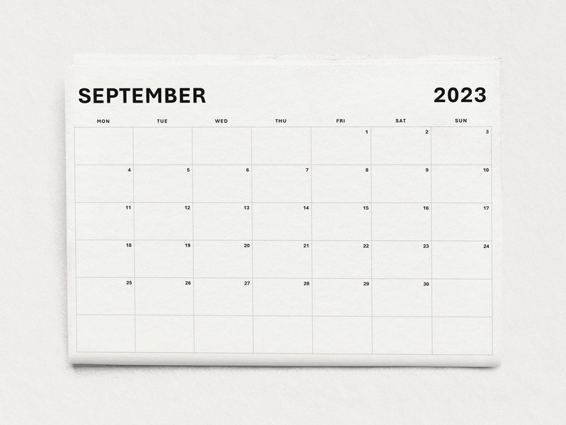 2023 Calendar Printable Minimalist Monthly Planner 2023 - Etsy