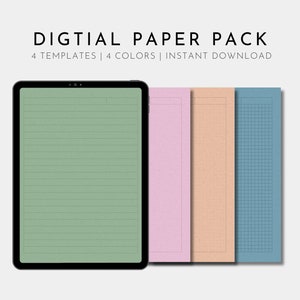 Digital Paper Pack for Note Taking | Lined, Dot, Graph and Blank Paper ...