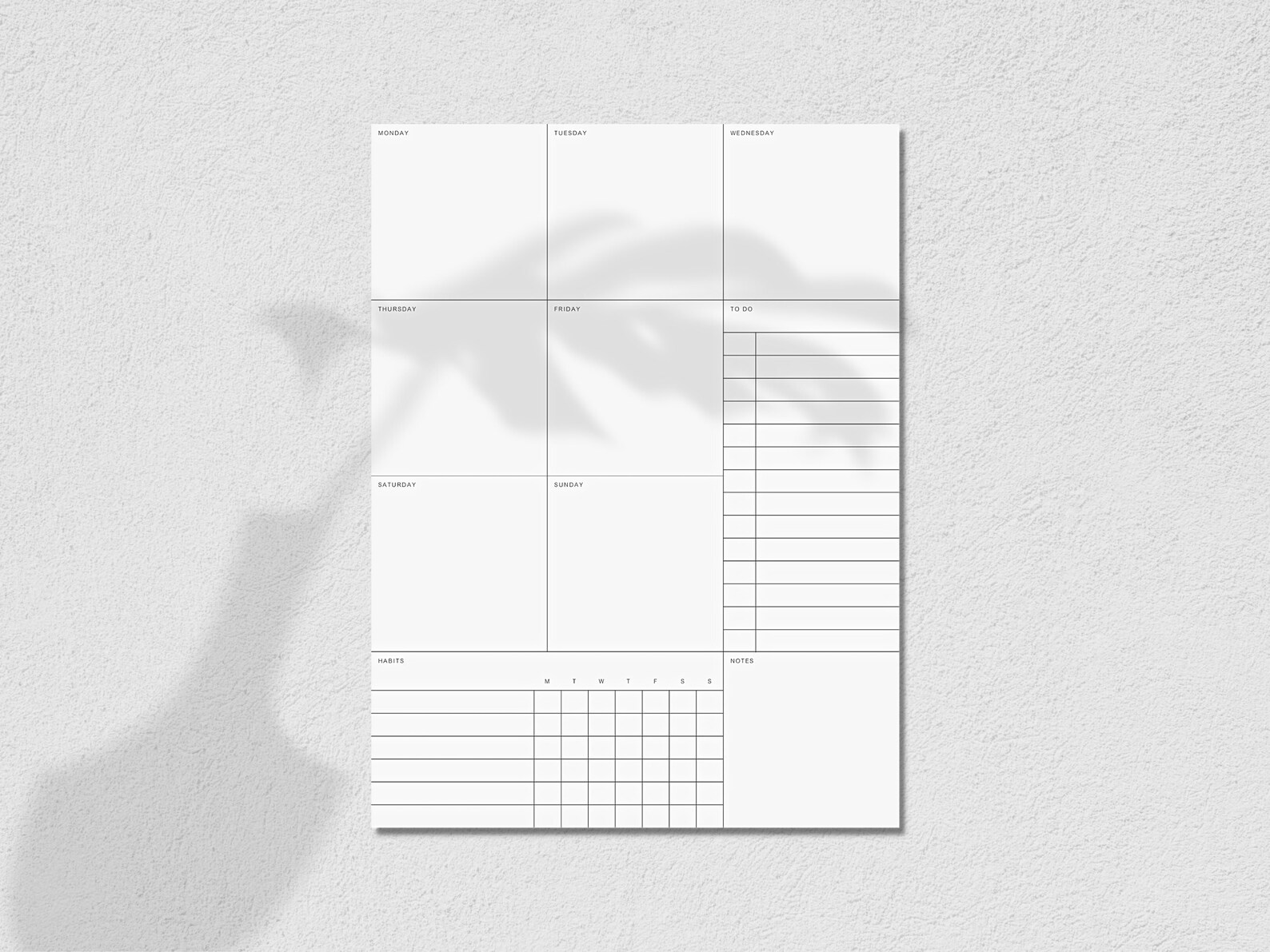 Minimalist Weekly Planner Printable Weekly Planner Printable - Etsy