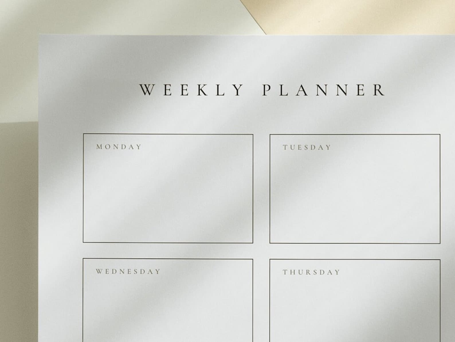 Weekly Planner Printable Minimalist Weekly Planner PDF, Weekly ...