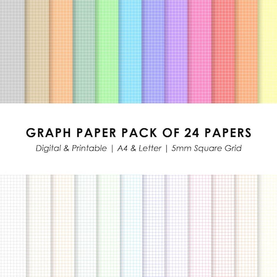 Digital Graph Paper 24 Digital Notebook Paper Templates - Etsy