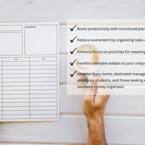 Timeboxing Template PDF Daily Planner Printable and Digital ...