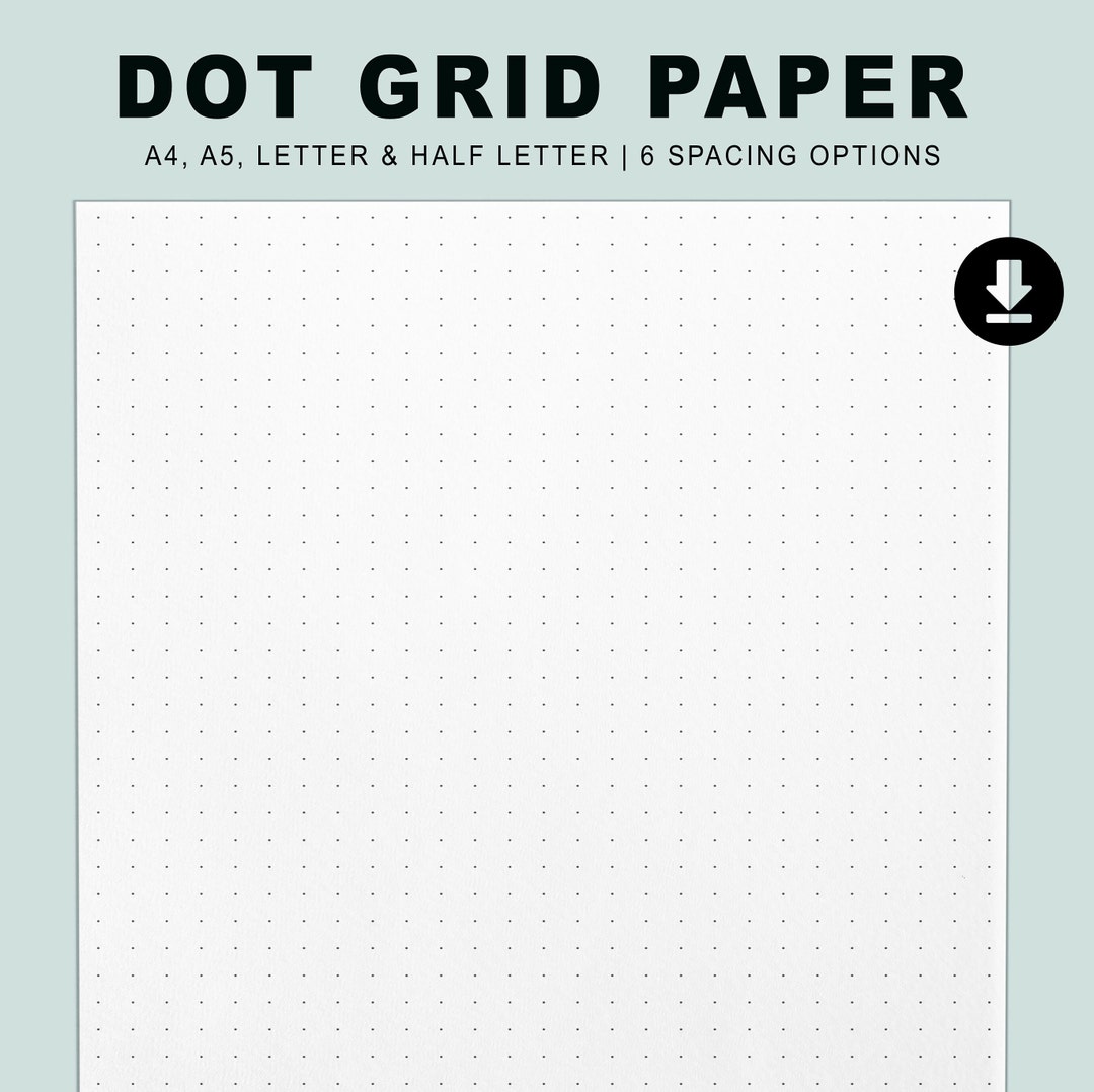 Printable Dot Grid Paper Bundle: A4, A5, Letter Sizes (PDF Download) - Etsy