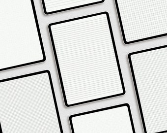 Digital Paper Templates for Note Taking Lined, Dot, Graph Paper Digital ...