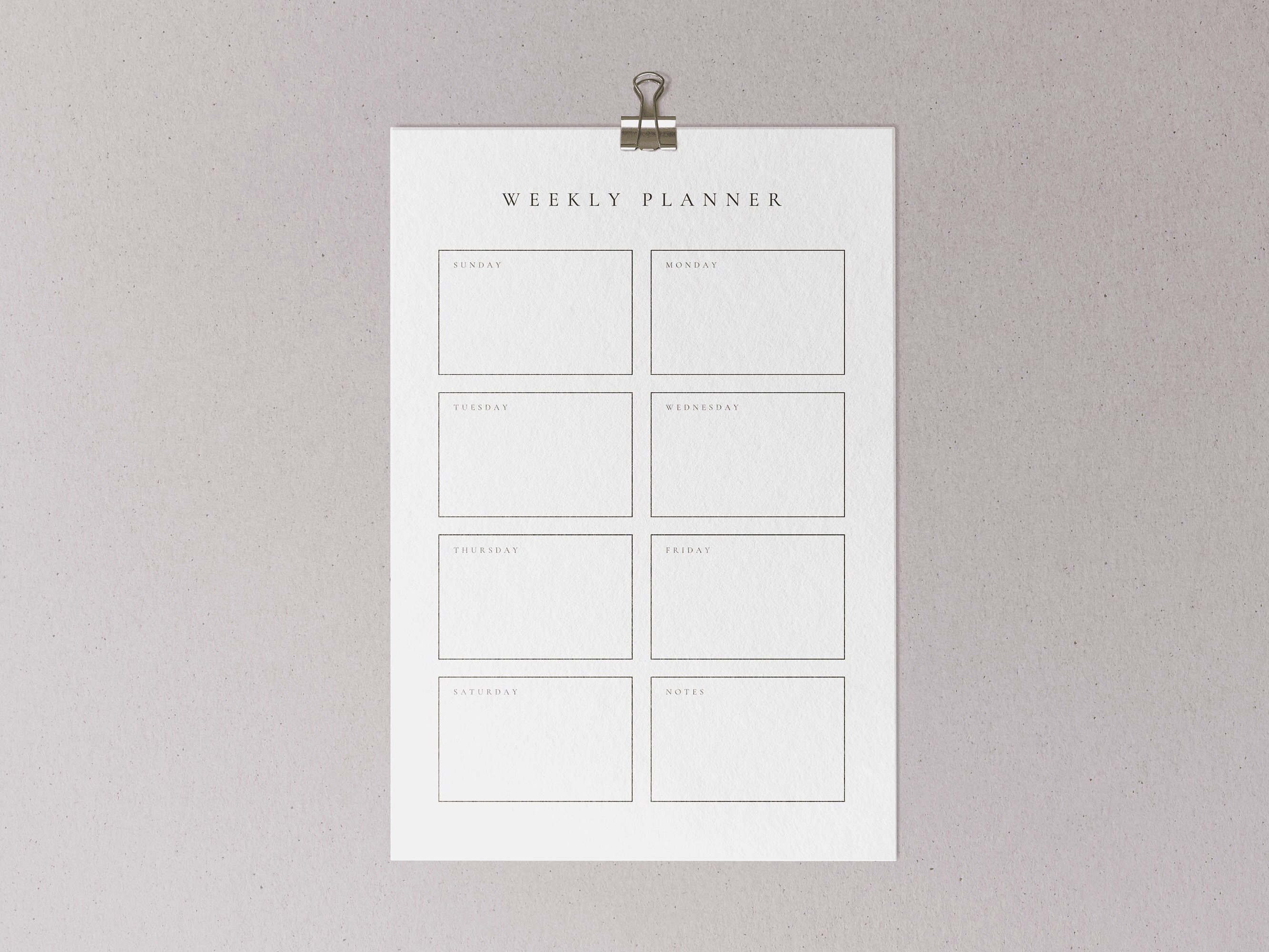 Weekly Planner Printable Minimalist Weekly Planner PDF, Weekly ...