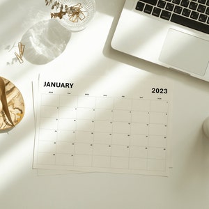 2023 Calendar Printable Minimalist Monthly Planner 2023 - Etsy
