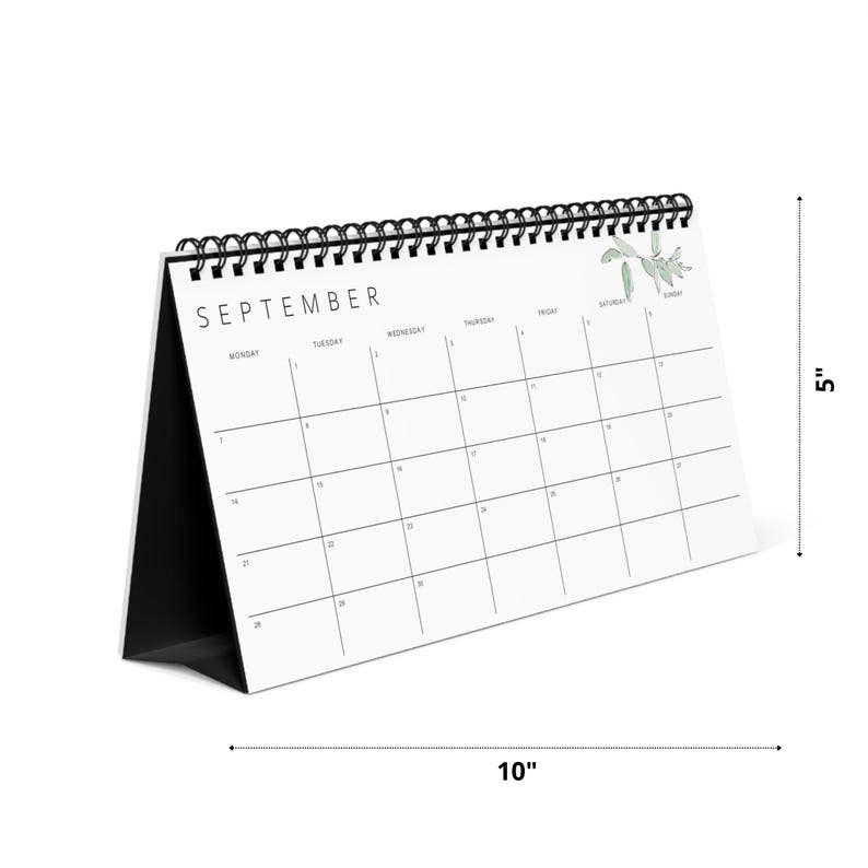 Small Standing Flip Desktop Calendar, Minimalist Monthly Planner With ...