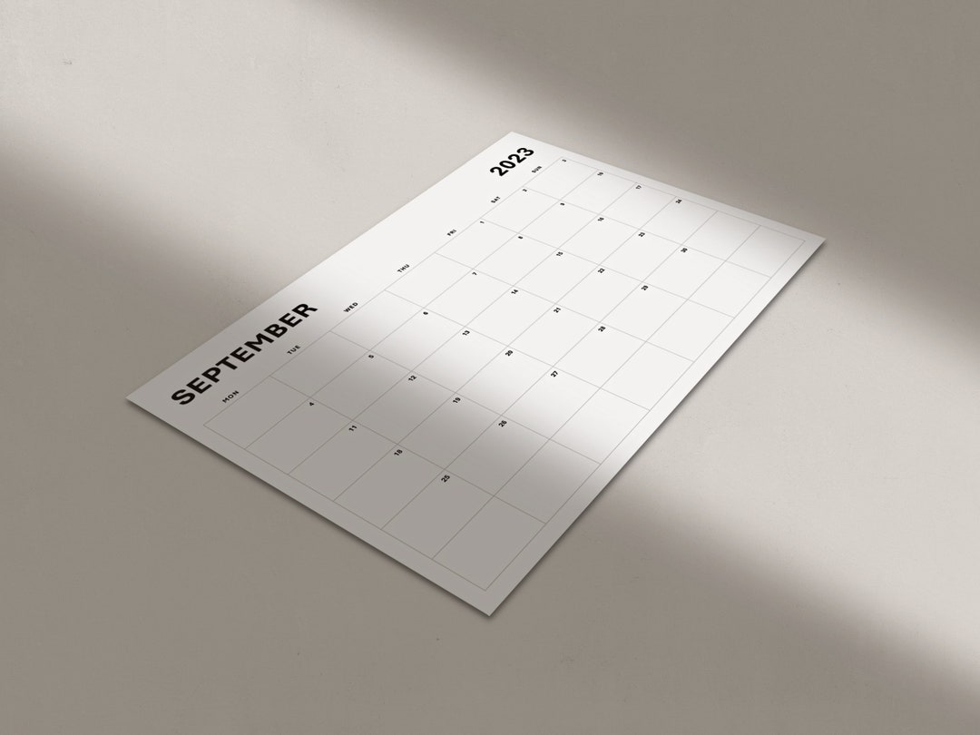 2023 Calendar Printable Minimalist Monthly Planner 2023 - Etsy