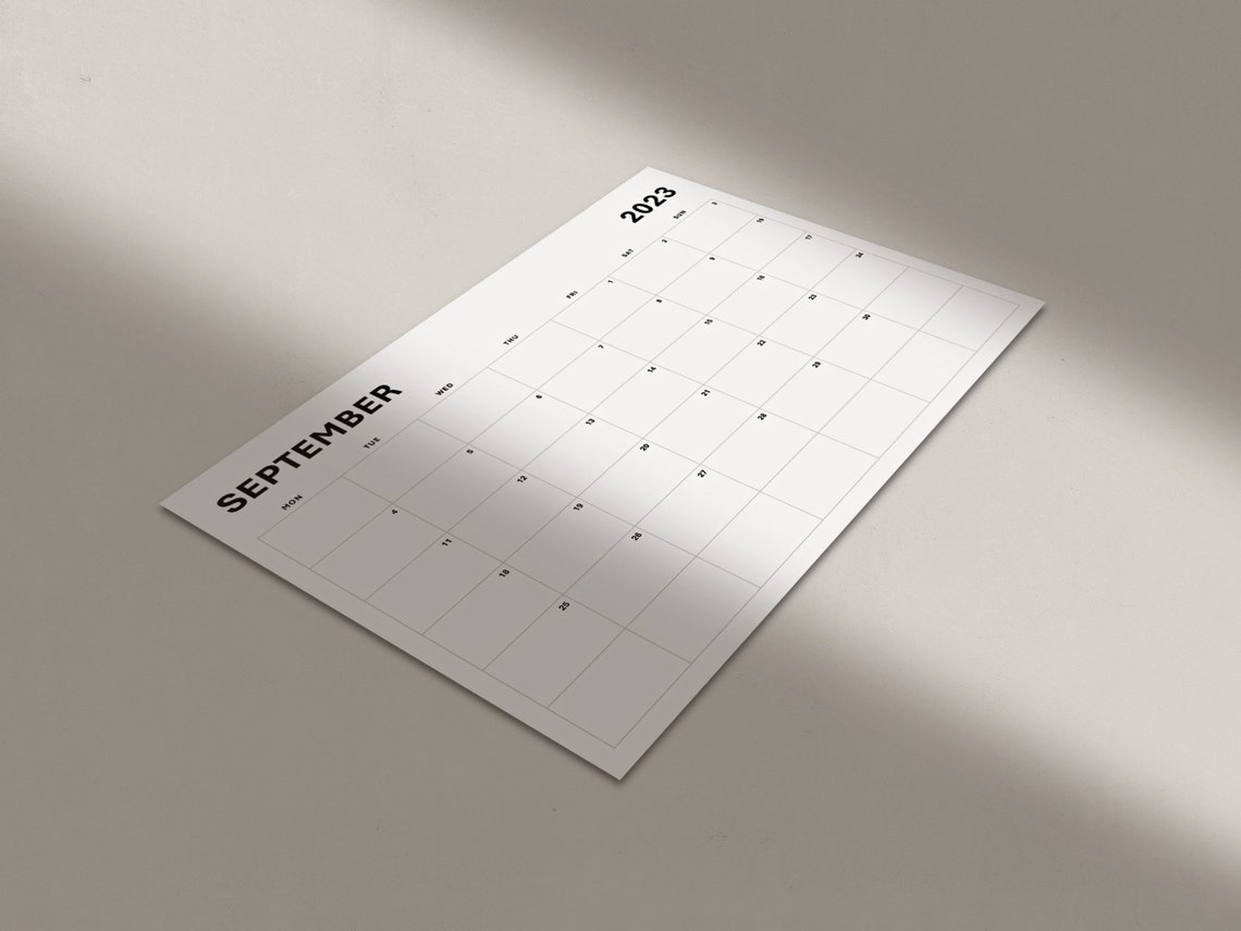 2023 Calendar Printable Minimalist Monthly Planner 2023 - Etsy