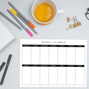 Bi-weekly Planner Printable: Minimalist Undated Schedule (A4 & Letter ...