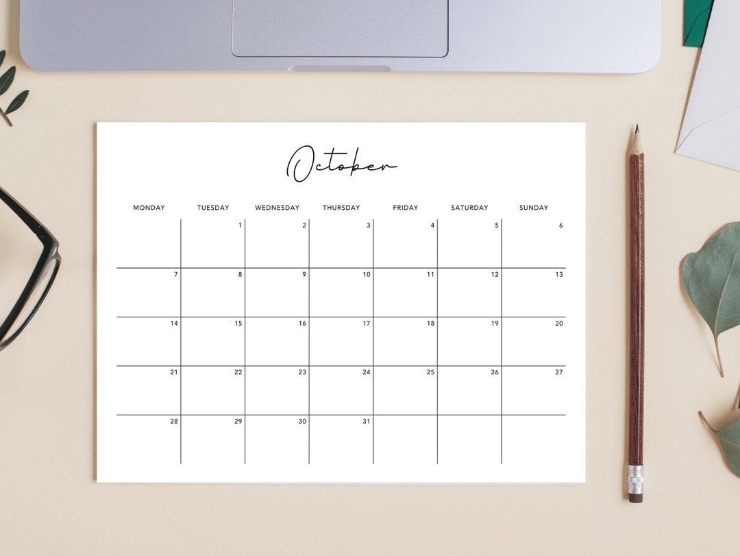 2024 Calendar Download PDF Printable Monthly Planner Monday & Sunday ...