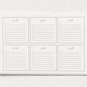 Printable to Do Cards Memo Cards Todo Minimalist Planner - Etsy