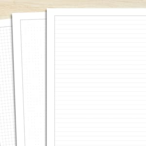 Printable Lined, Dot, Graph Grid Paper | Sheets for Note Taking ...