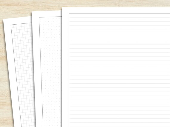 Printable Lined Dot Graph Grid Paper Sheets for Note - Etsy