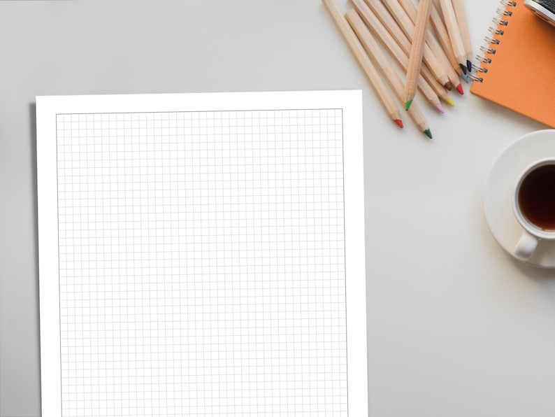 Printable Lined Dot Graph Grid Paper Sheets for Note - Etsy