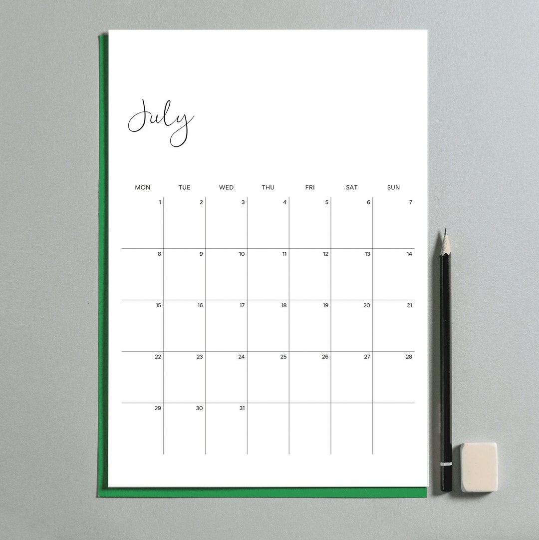 2024 Calendar Printable Minimalist Calendar PDF Monthly Planner 2024 ...