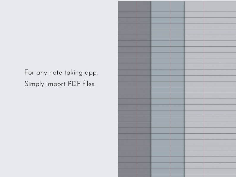 7 Digital Notebook Paper Templates Digital Paper Pack Lined Paper for ...