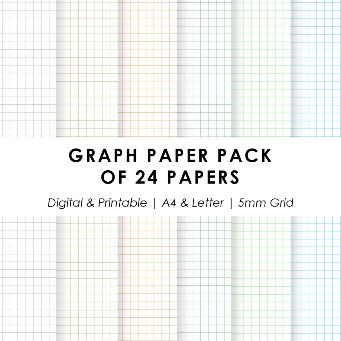 Digital Graph Paper 24 Digital Notebook Paper Templates - Etsy