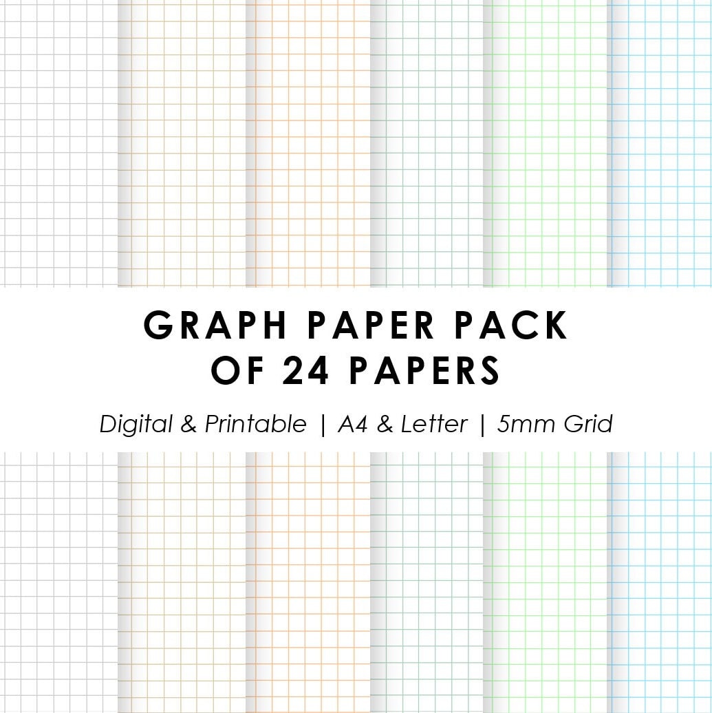 Digital Graph Paper 24 Digital Notebook Paper Templates - Etsy