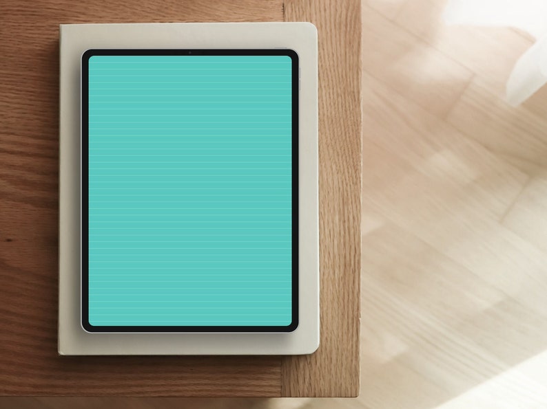 Digital Paper Multi-colored College Ruled, Lined Paper Digital Planner ...