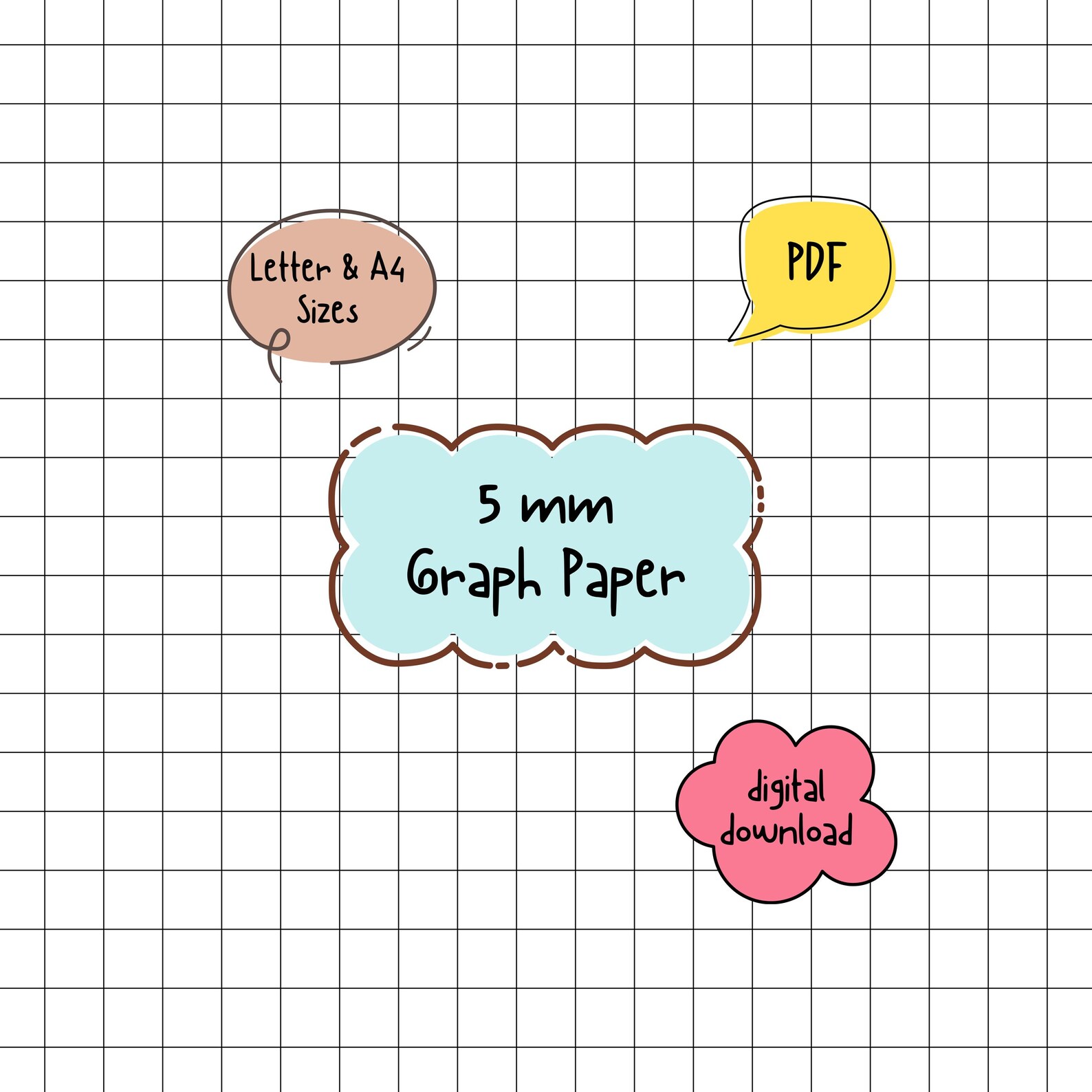 5mm Graph Paper Printable: A4 & Letter Sizes (PDF Download) - Etsy