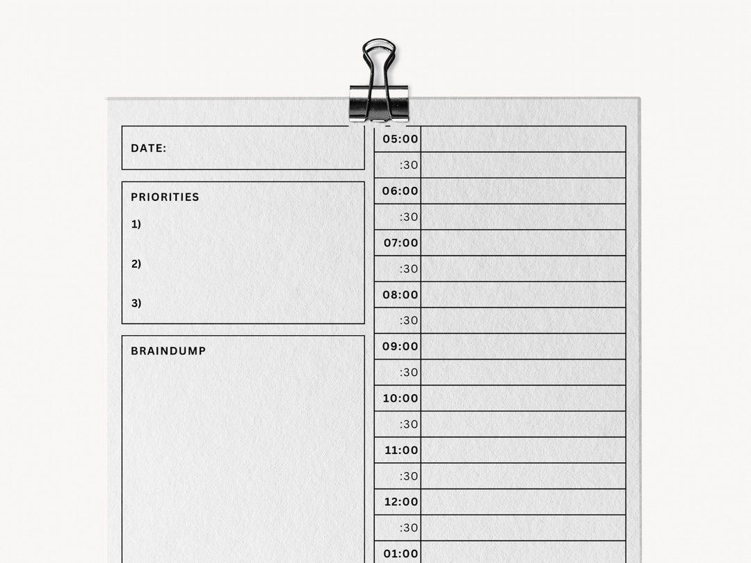 Gestión del tiempoPlantilla Timeboxing PDF imprimible Planificador ...