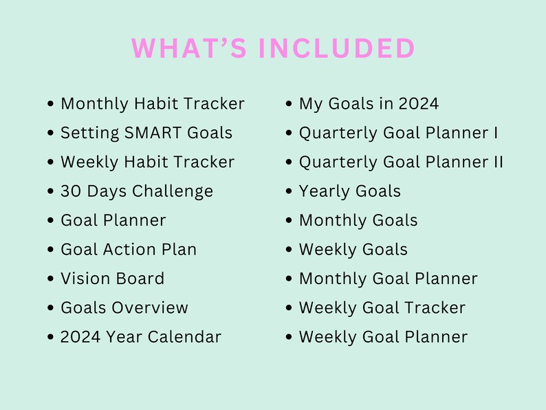 Goal Planner Bundle: Weekly, Monthly, Quarterly, SMART Goals (digital ...