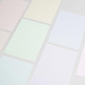 Colorful Graph Paper Bundle 8 Printable Templates Rainbow Colours ...