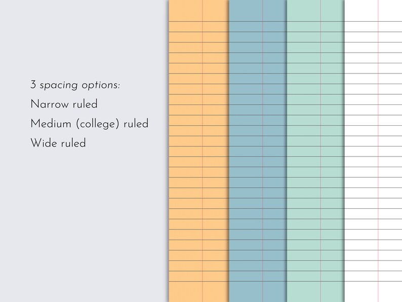 Digital Notebook Paper Digital Paper Pack Lined Paper for - Etsy