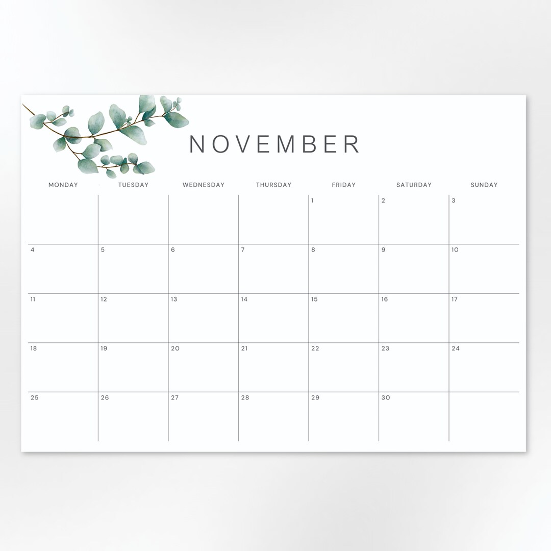 2024 Calendar Printable Monthly Planner Floral Watercolour Aesthetic ...