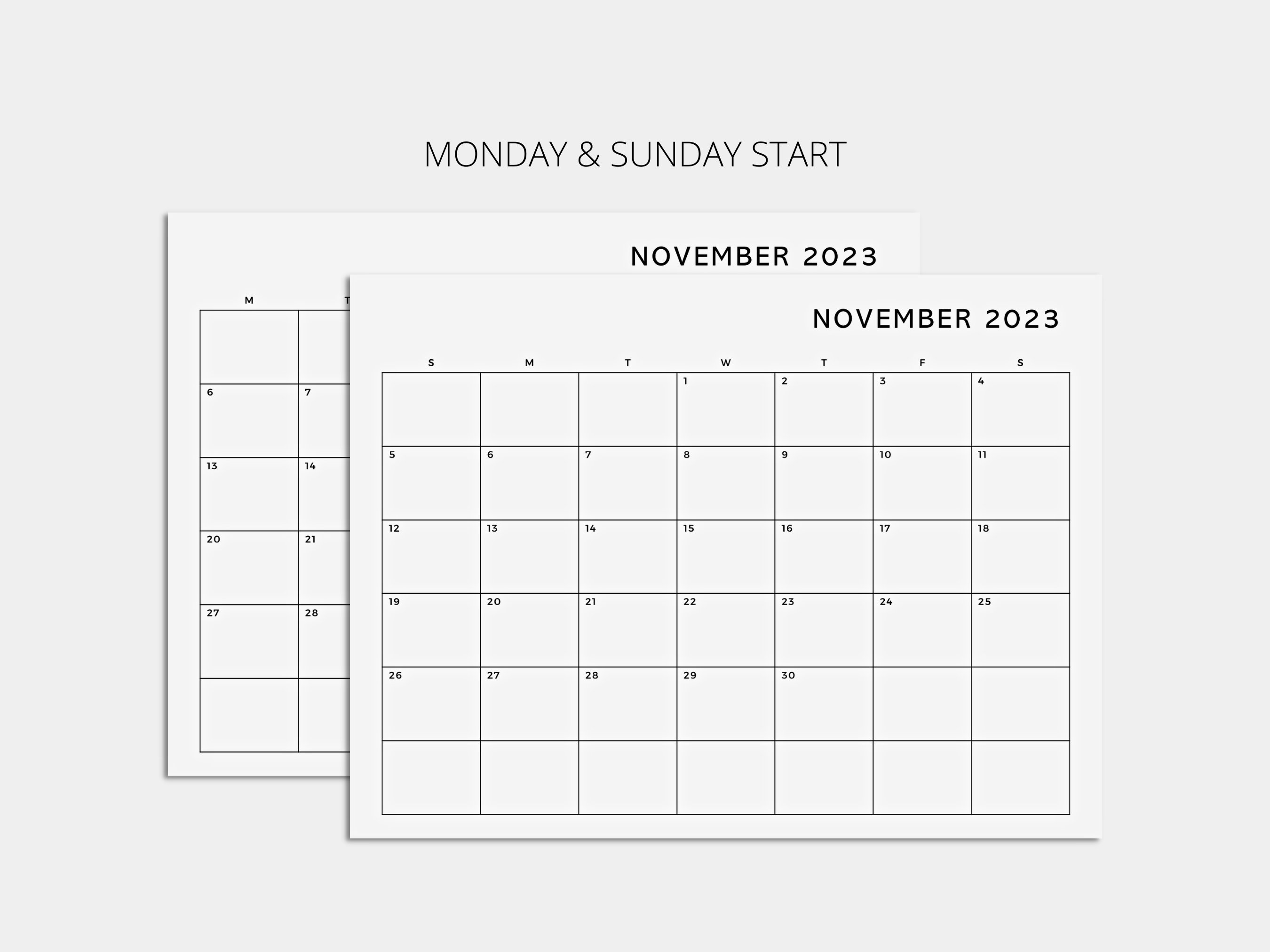 2023 Calendar Printable Planner Minimalist Simple Yearly - Etsy