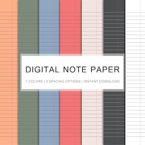 Digital Notebook Paper Templates Lined Paper Pack for Digital Note ...