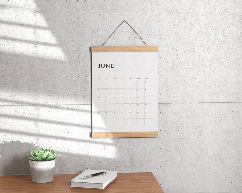 Printable Wall Calendar 2024 Monthly Planner 2024 11x17, A3, A2 ...