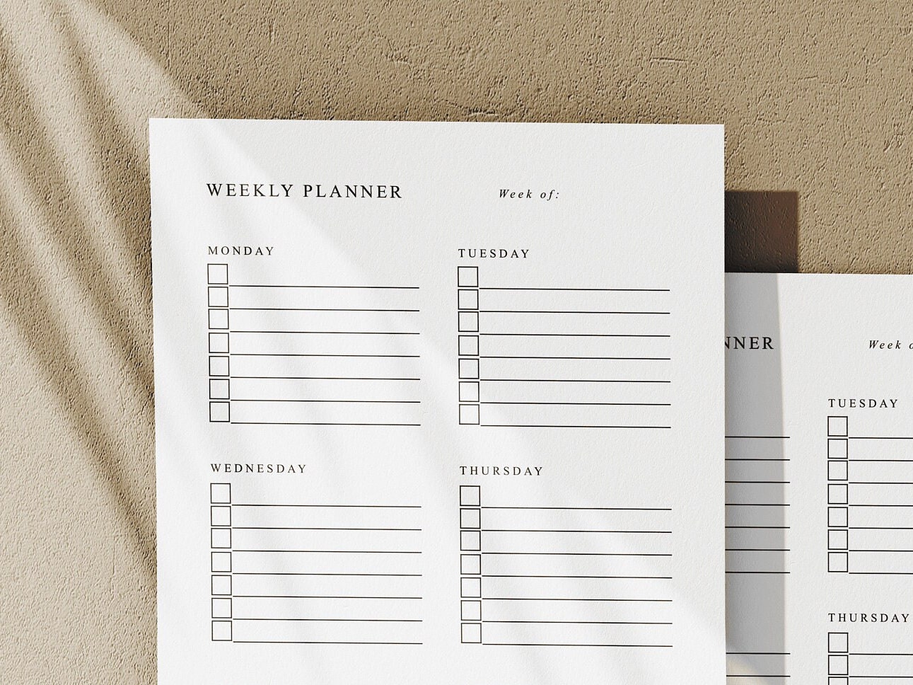 Weekly to Do List Printable Minimalist Weekly Planner Daily - Etsy