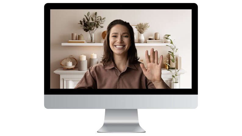 Virtual Background for Zoom and Teams Virtual Meetings White Shelves ...