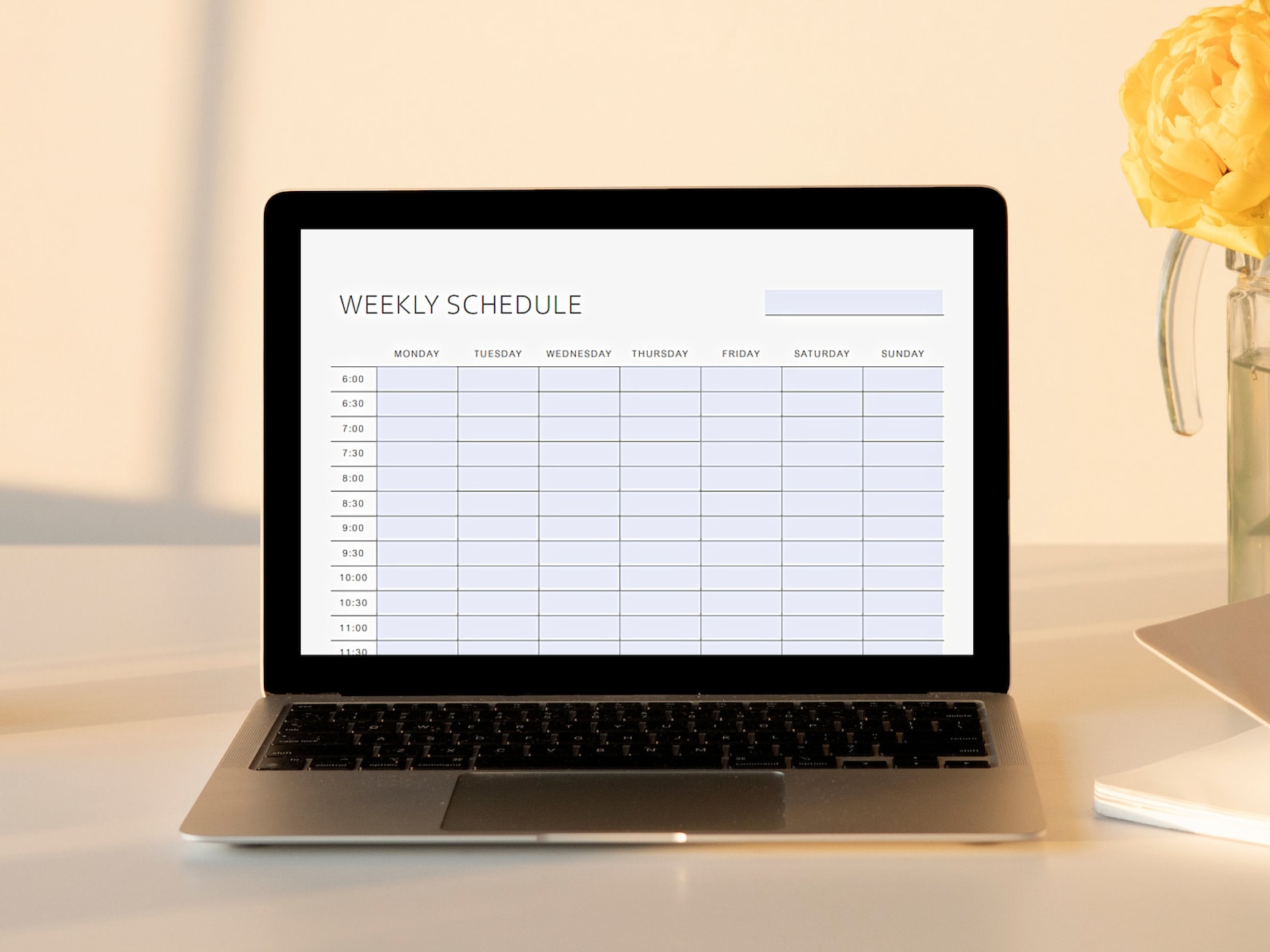 Weekly Schedule Printable Simple Minimal Weekly Planner - Etsy