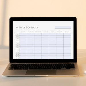 Weekly Schedule Printable, Simple Minimal Weekly Planner Template, Half ...