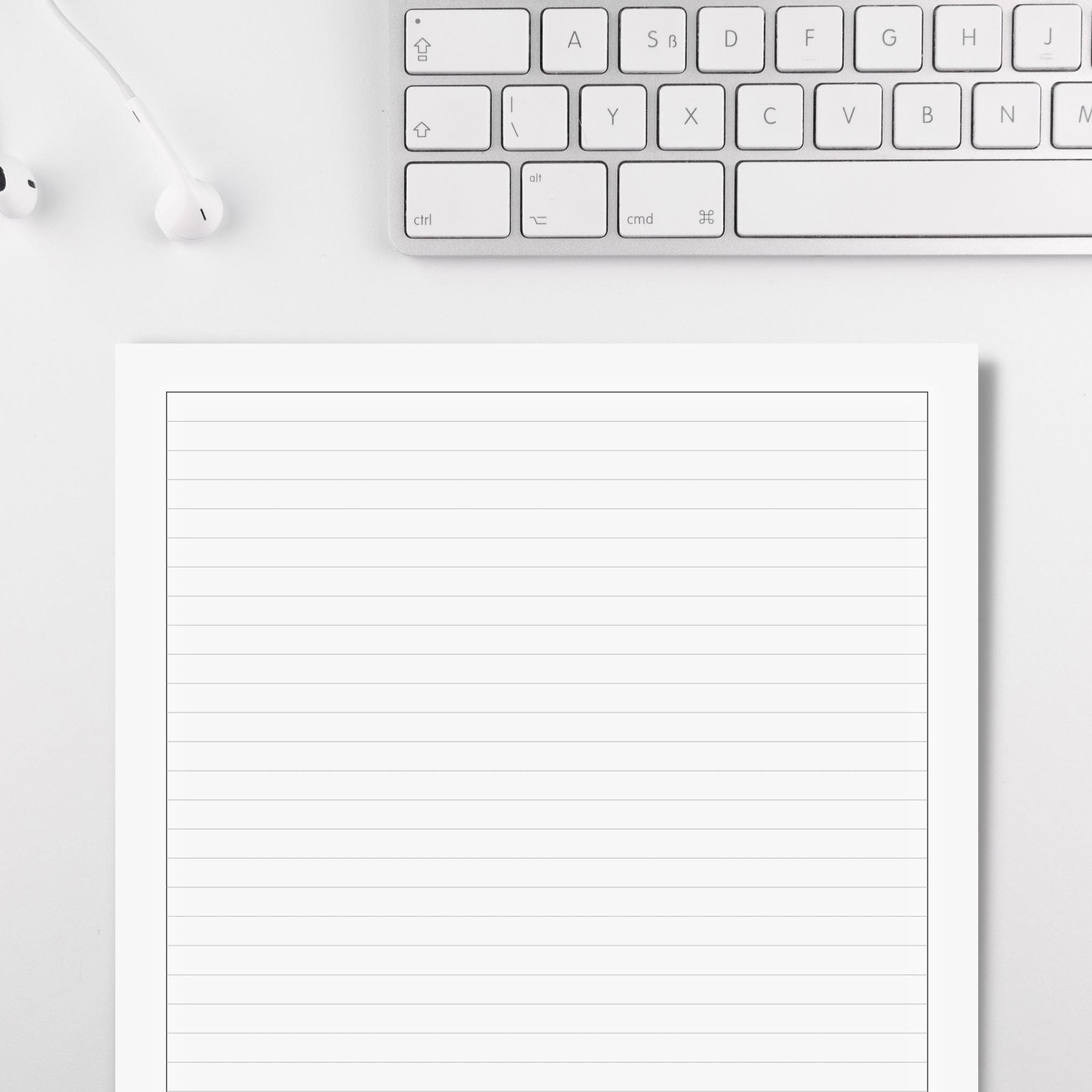 Printable Lined, Dot, Graph Grid Paper: A4 & Letter (PDF Downloadable ...