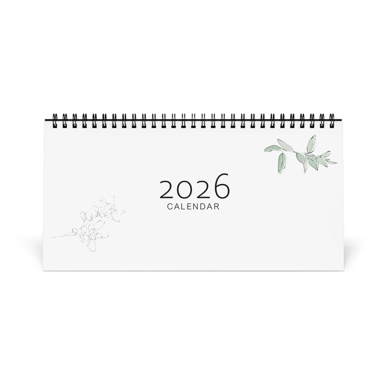 Small Standing Flip Desktop Calendar, Minimalist Monthly Planner With ...